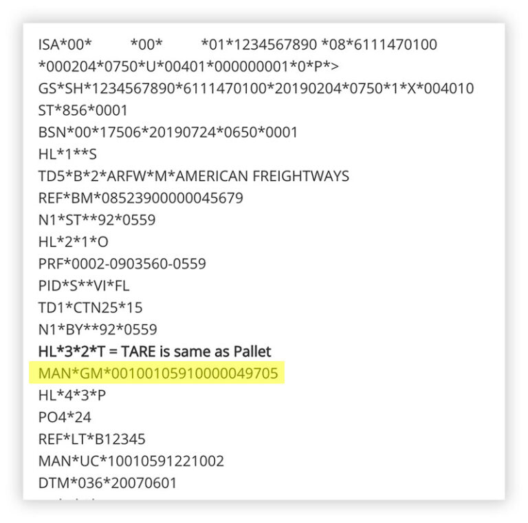 SSCC Logistic Barcode